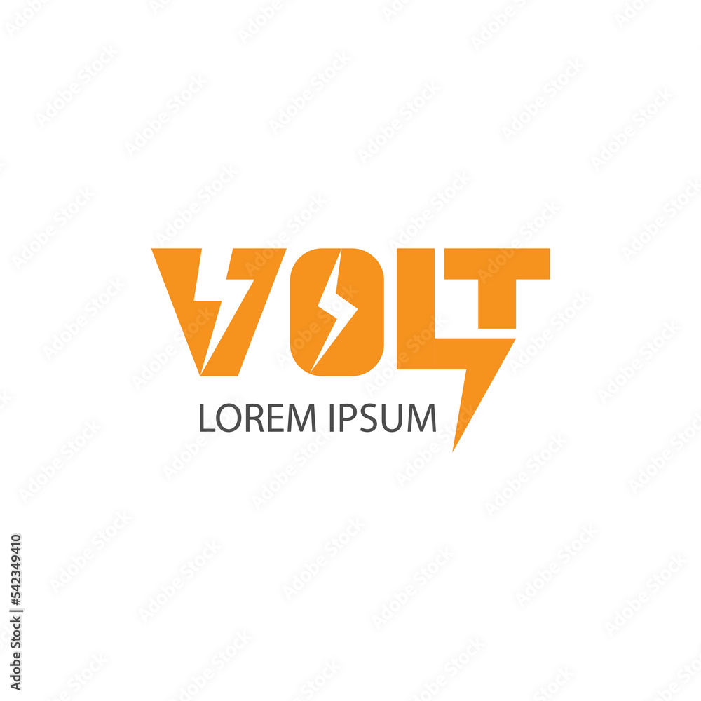 volt logotype, logo design for power, electric, VOLT letter with ...
