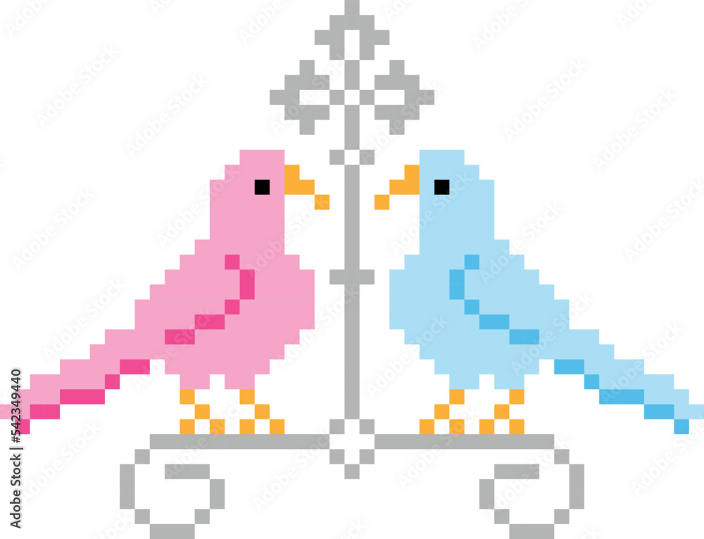 Bird in pixel. vector illustration Bird in pixel art Stock Vector ...