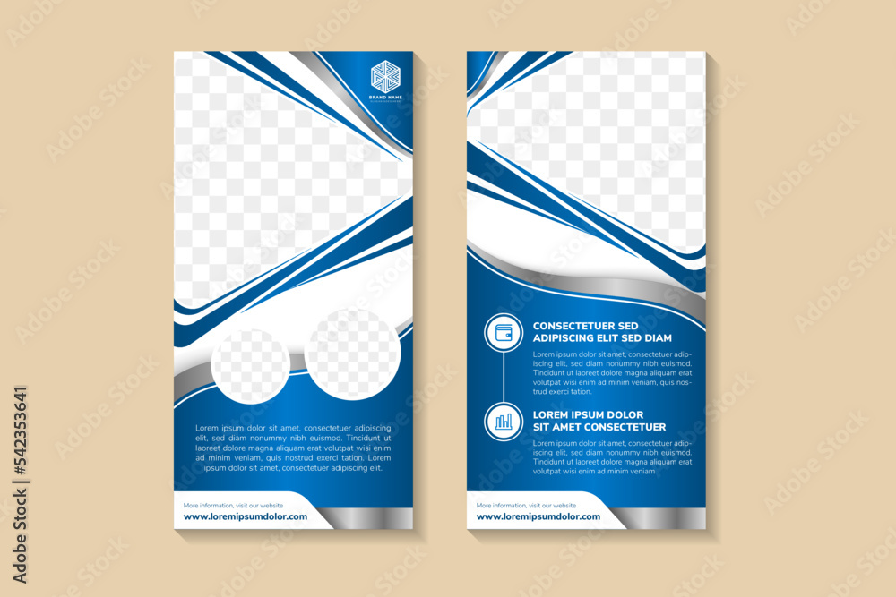 Vetor de Roll up banner vertical template design, for brochure ...