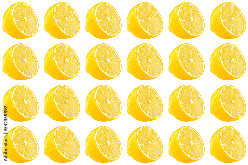 lemon isolated texture, lemon slices on solid color background. Minimal ...