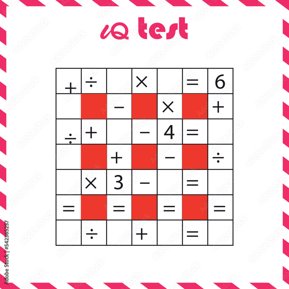 Practice Questions Worksheet for Education and IQ Test. Intelligence ...