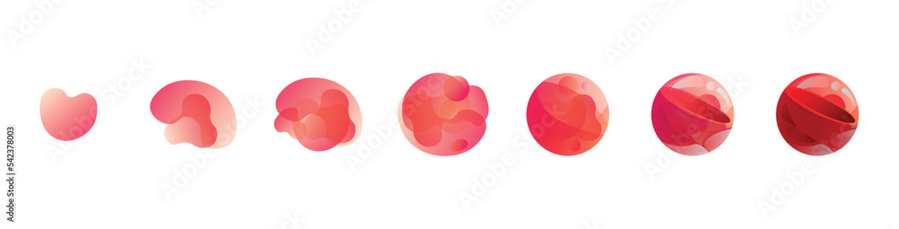 abstract graphic elements with transparent background, embryo stage ...