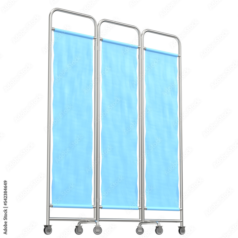 3d rendering illustration of a hospital ward privacy screen Stock ...