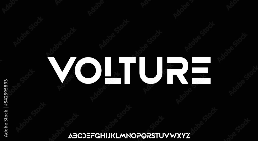 VOLTURE Abstract Modern Alphabet Font. Typography urban style fonts for ...