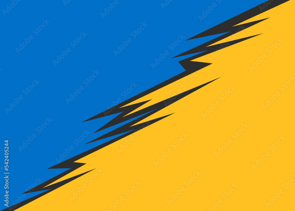 Two side background separated with spike line pattern. Versus mode ...