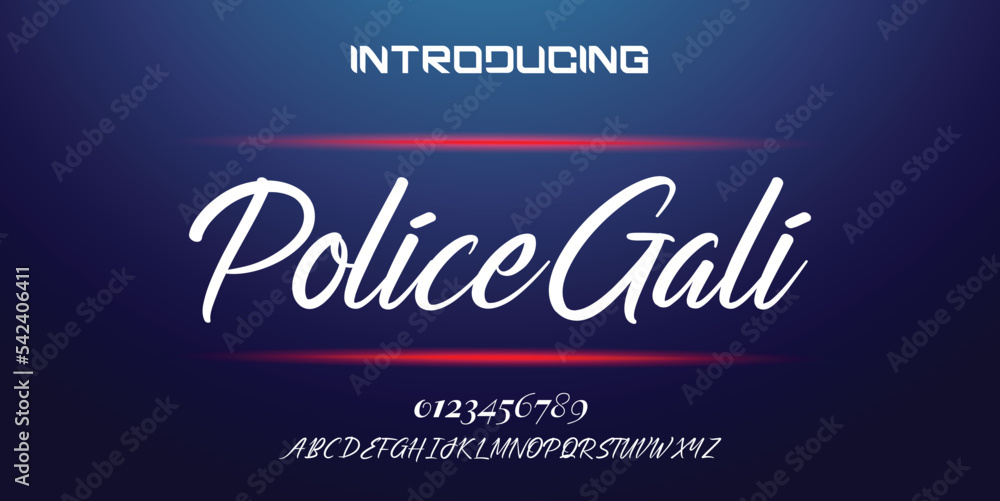 POLICE GALI Signature Font Calligraphy Logotype Script Brush Font Type ...