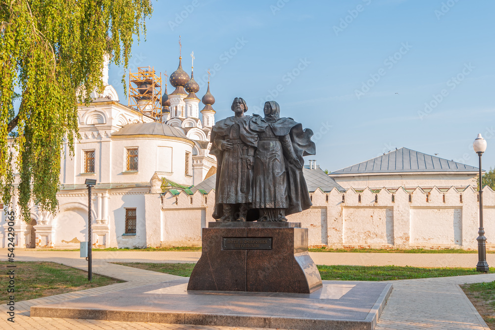 Murom, Russia - August 27, 2022: View of Monument to Saints Peter and ...