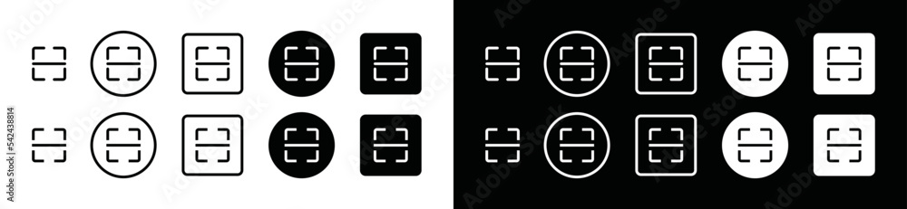 Scan icon vector. Simple scanning qr code icon button. Barcode symbol ...