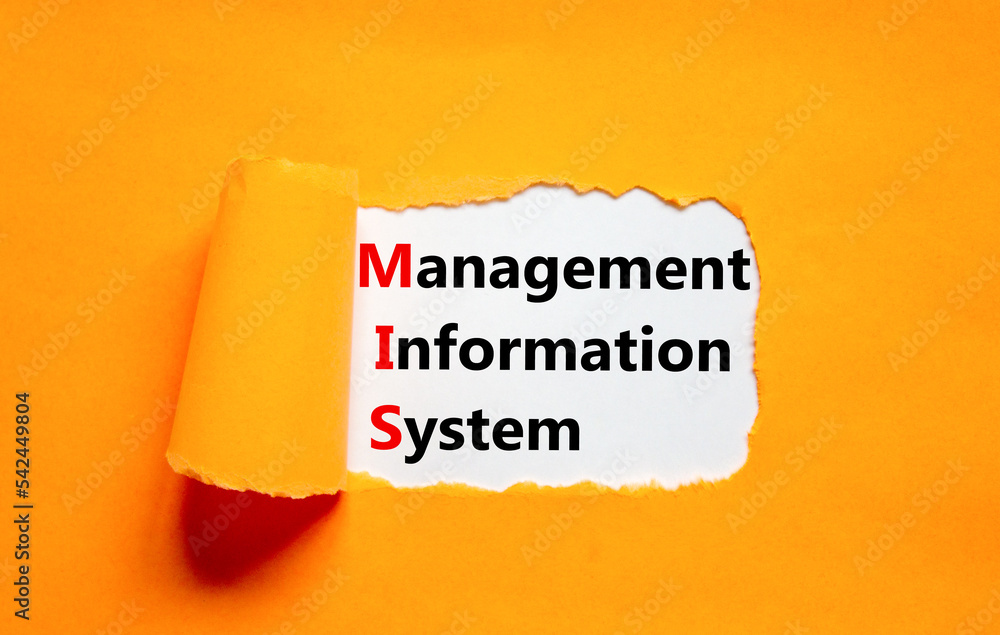 MIS management information system symbol. Concept words MIS management ...