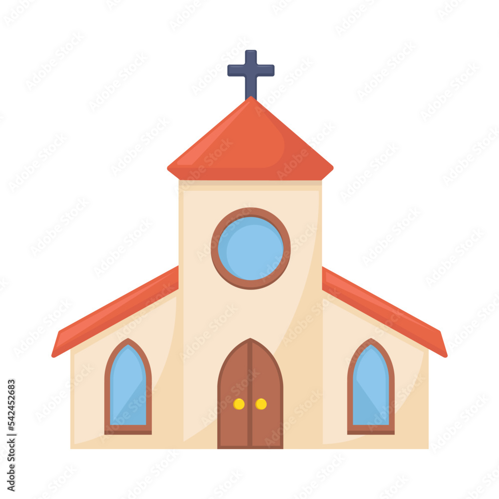 Church Sign Emoji Icon Illustration. Christian Vector Symbol Emoticon ...