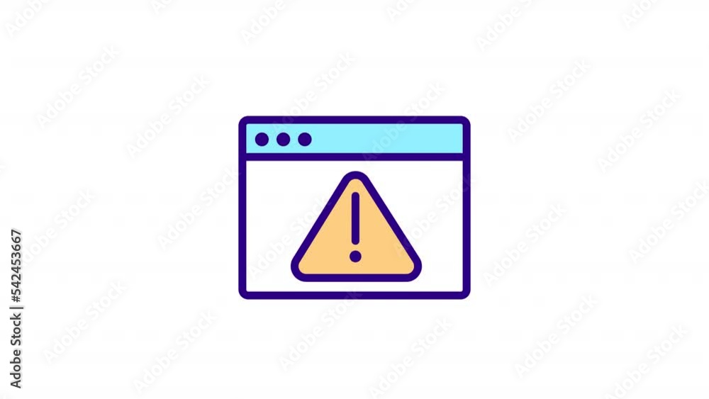 Animated computer virus color icon. Malicious software. Destructive ...