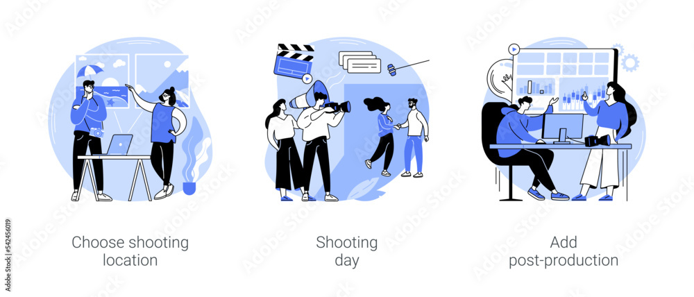 Production process isolated cartoon vector illustrations se Stock ...