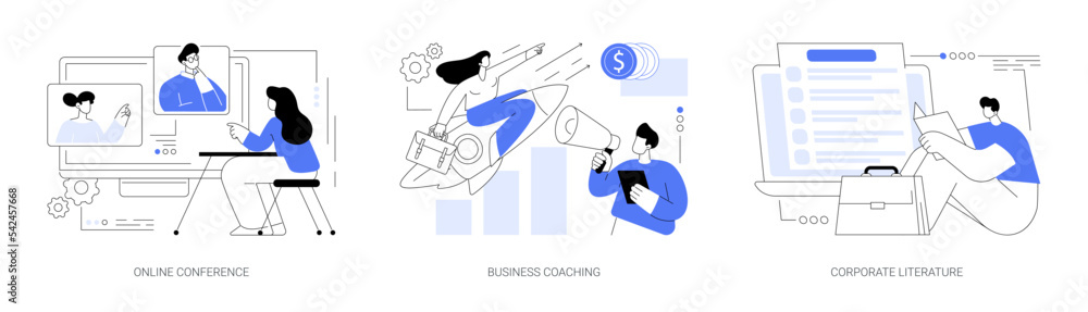 Business training abstract concept vector illustrations. Stock Vector ...
