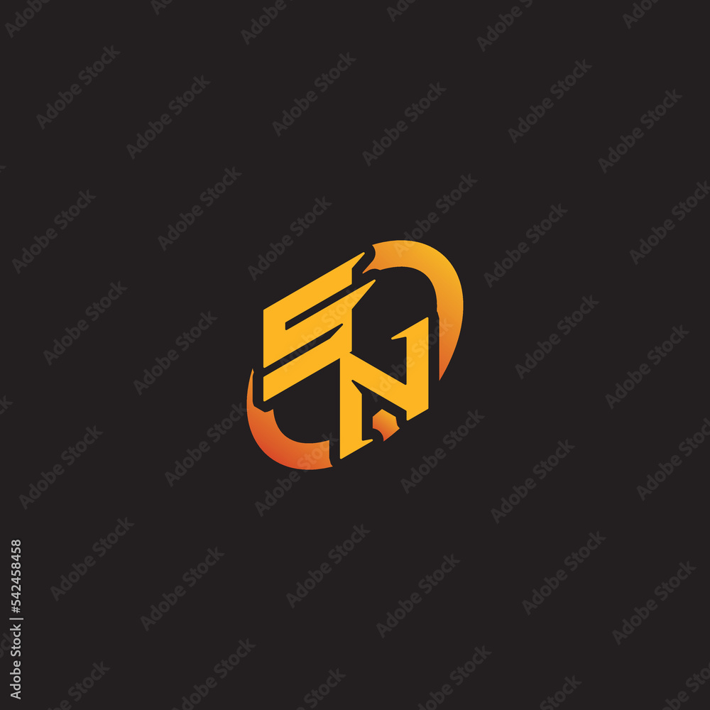 NS initial Design abstract esports logo for twitch and youtube ideas ...