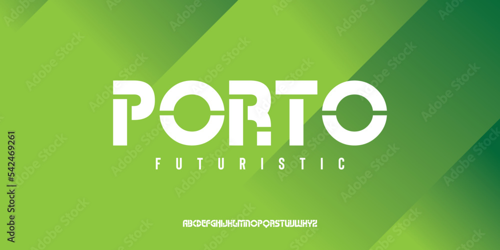 PORTO Typography fonts for technology, digital and movie fonts designs ...
