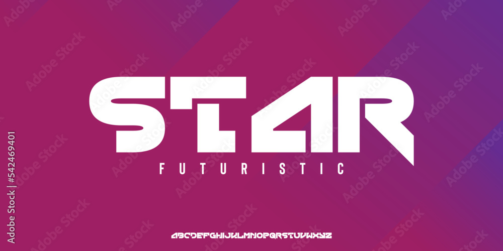 STAR Typography fonts for technology, digital and movie fonts designs ...