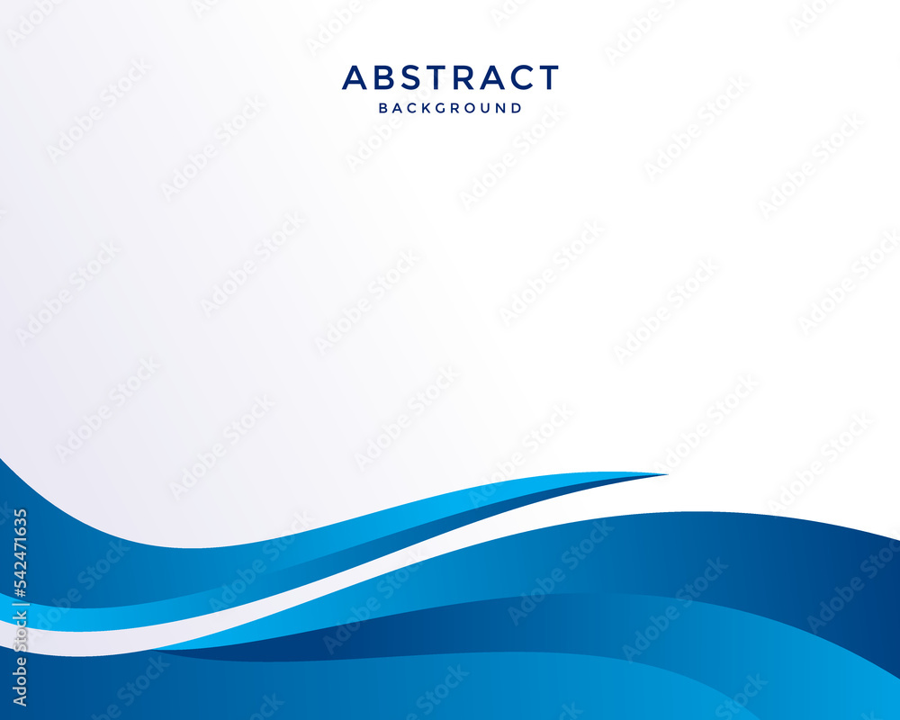 Abstract blue wavy business style background Stock Vector | Adobe Stock