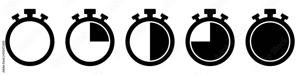 Timers icon on transparent background. Isolated vector elements ...