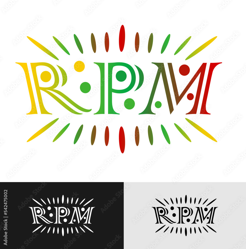 IMK full color lettering logo on black background Vector Stock Vector ...