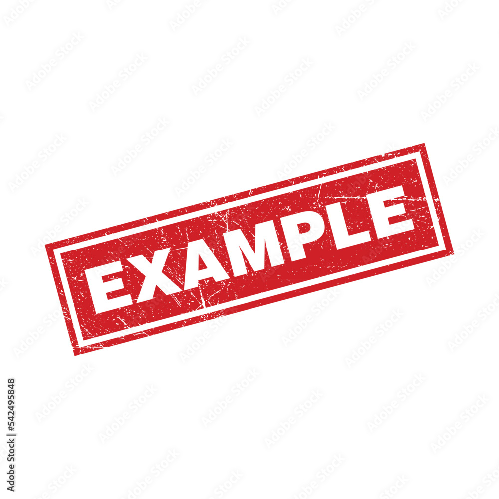 Example Letter Stamp Vector Template Illustration Design. Stock Vector ...