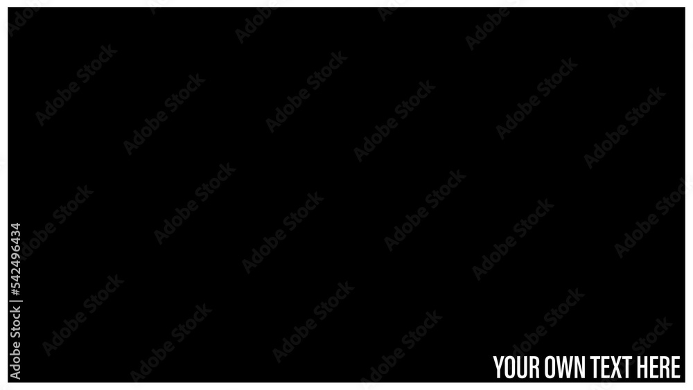 16X9 Stream Border with Bottom Right Text Stock Template | Adobe Stock