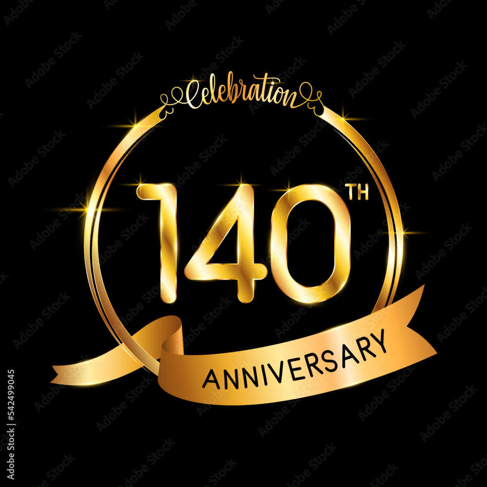 140th Anniversary. Perfect template design for Anniversary celebration ...