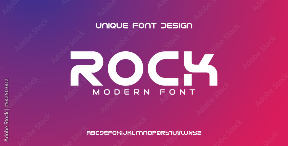 ROCK Typeface urban style fonts for technology, digital, movie, logo ...