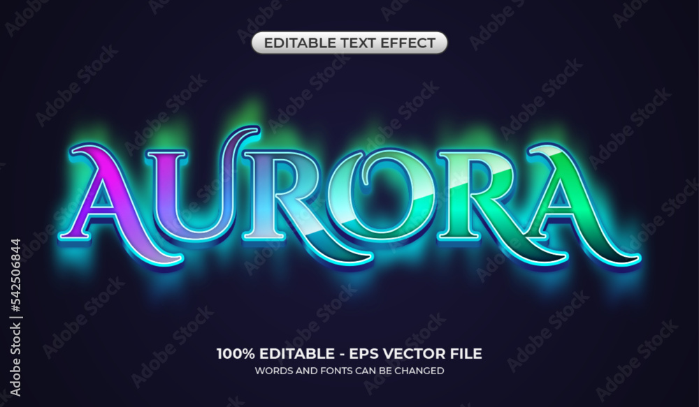 Realistic Aurora text effect. Editable Mystical Aura text effect with ...