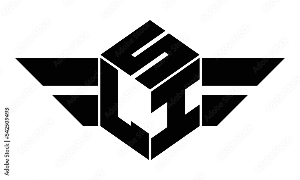 Vetor do Stock: SLI three letter gaming logo in polygon cube shape logo ...