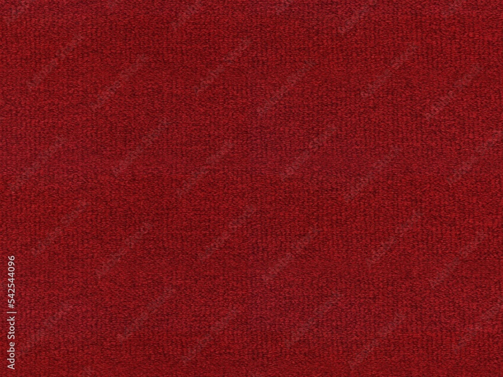 Seamless bright red carpet background texture, shot from above. 3d ...