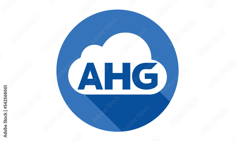 AHG cloud technology logo design vector template | monogram logo ...