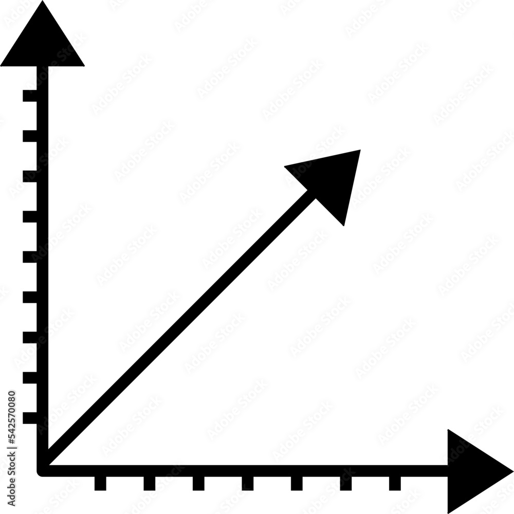 Cartesian Coordinate System Vector Icon On White Background Eps Stock