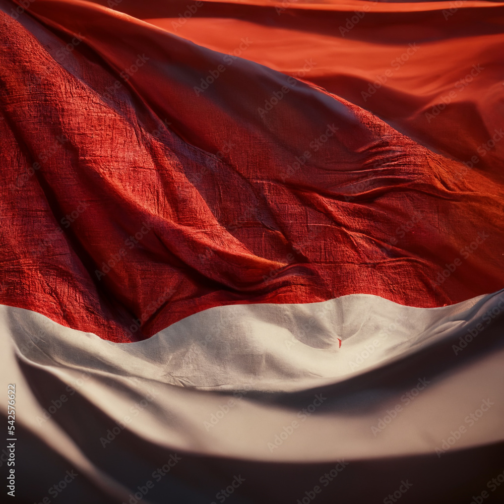 Indonesian Flag. Bendera Indonesia illustration. Stock Illustration | Adobe Stock