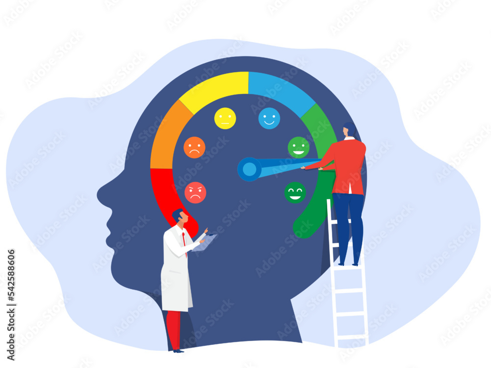 People are on the mood scale,Emotion overload, burnout and fatigue from ...