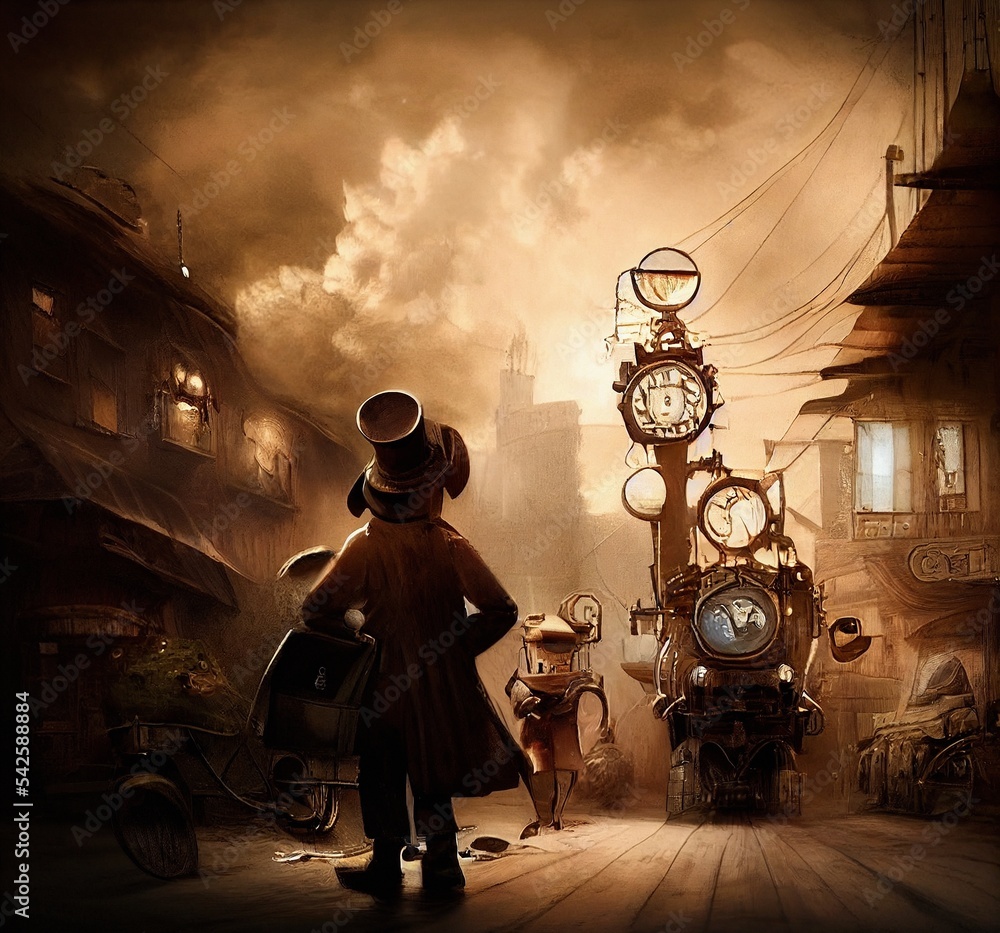 Steampunk Boy Drawing