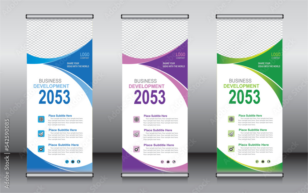 Roll up banner template design, banner, layout, advertisement, pull up ...