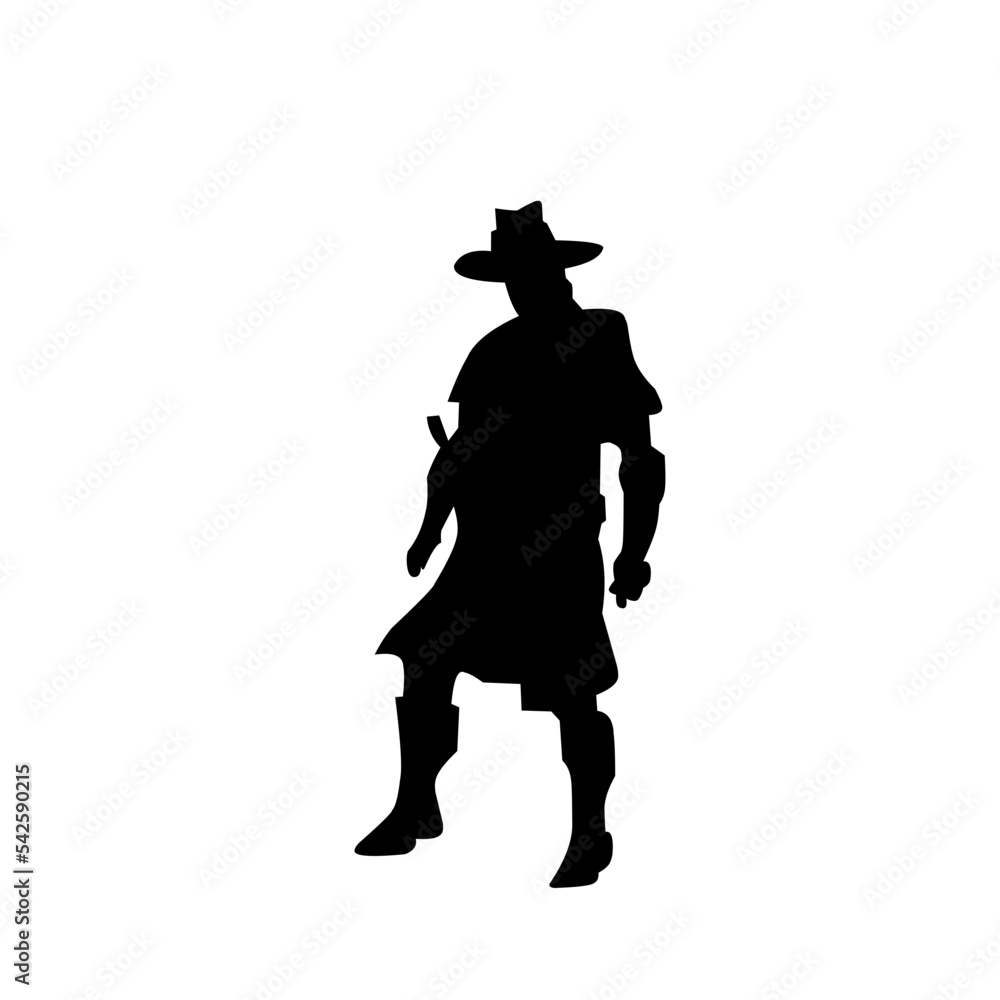 Roronoa Zoro Silhouette Vector Illustration vector de Stock | Adobe Stock