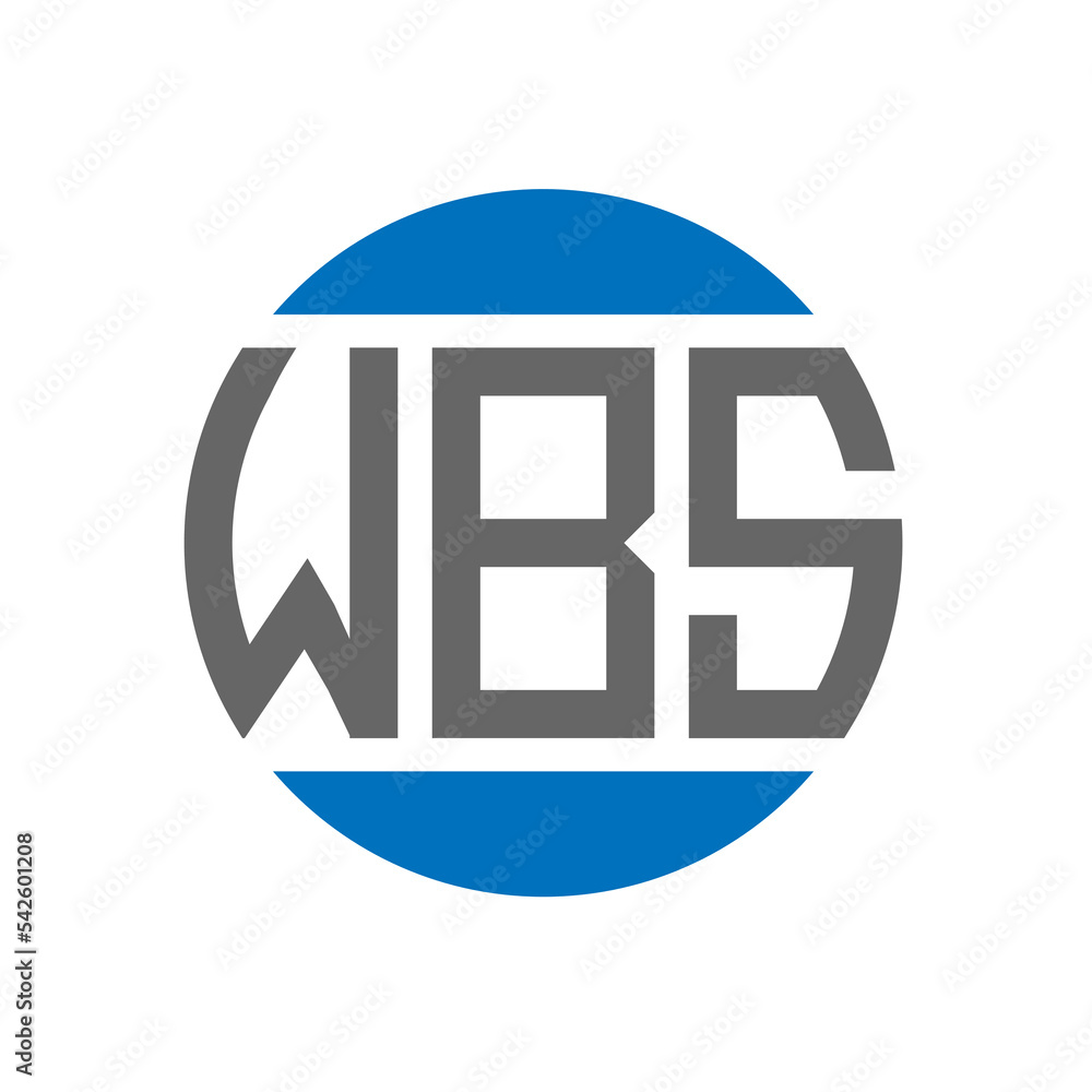 WBS letter logo design on white background. WBS creative initials ...