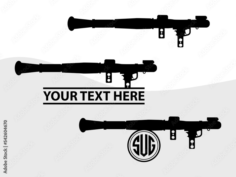 Rpg SVG, Rpg Monogram, Rpg 7 Silhouette, Rocket Launcher Svg, Anti Tank ...