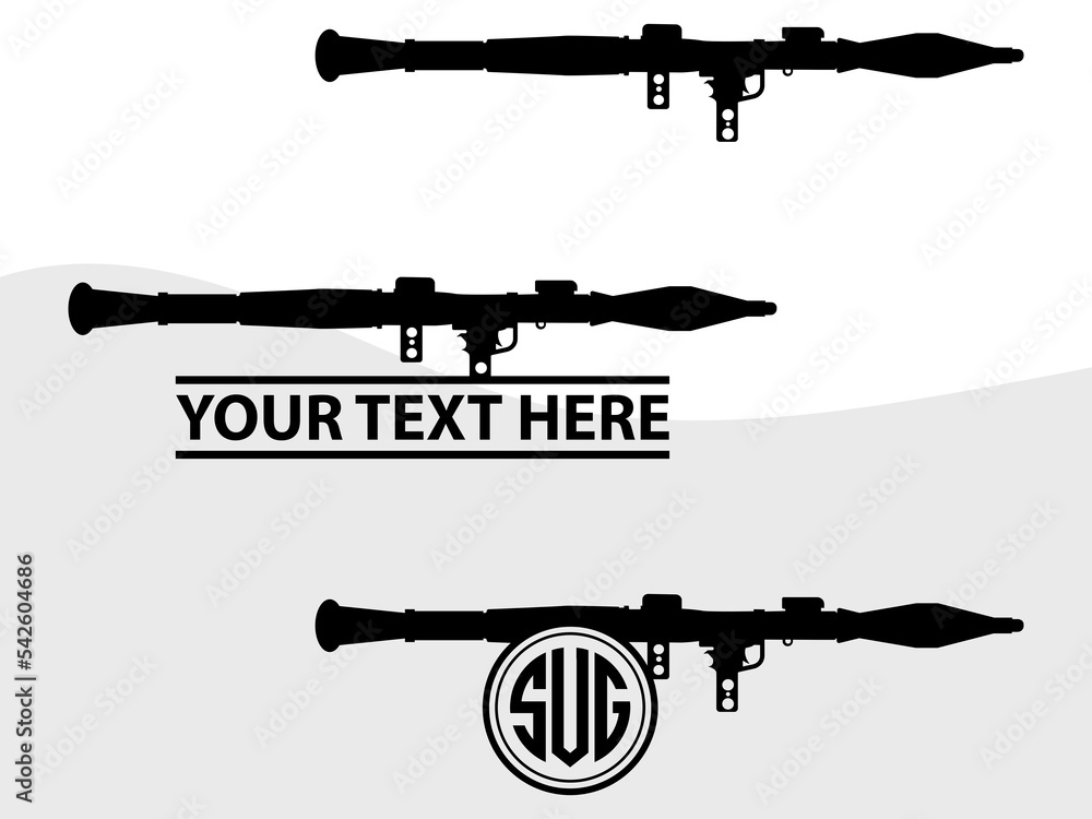 Rpg SVG, Rpg Monogram, Rpg 7 Silhouette, Rocket Launcher Svg, Anti Tank ...