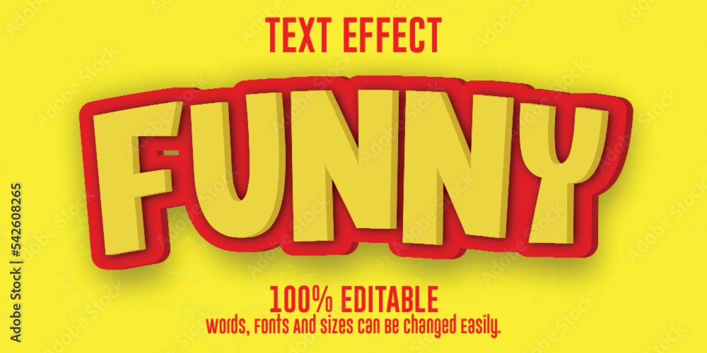 3d Funny Text Effect In Illustrator Editable Retro Vintage Text Effect Stock Vector Adobe Stock