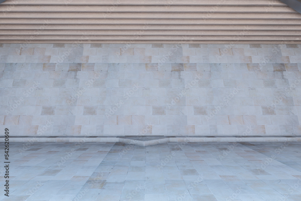 Blank stone tiles wall background with space for your poster or ...
