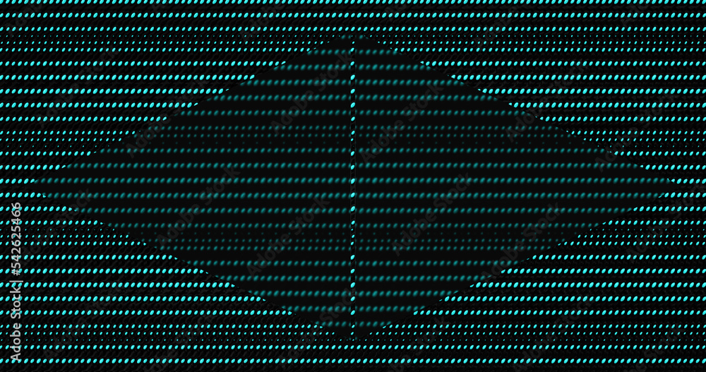 Render with a distorted surface with transparent triangles on the ...