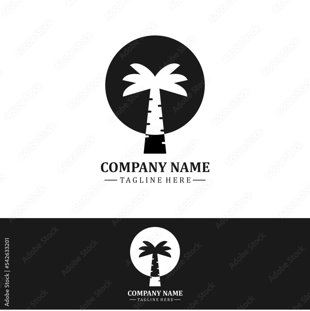 palm oil logo design. Palm oil plantations symbol Stock Vector | Adobe ...