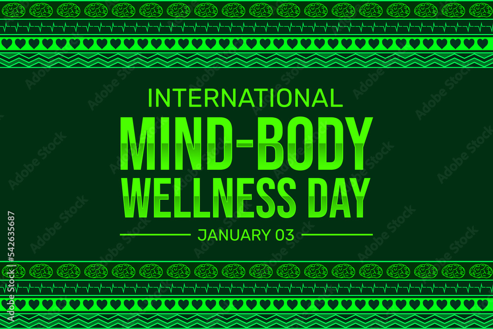 International Mind-body Wellness Day Wallpaper in Healthy Green color ...