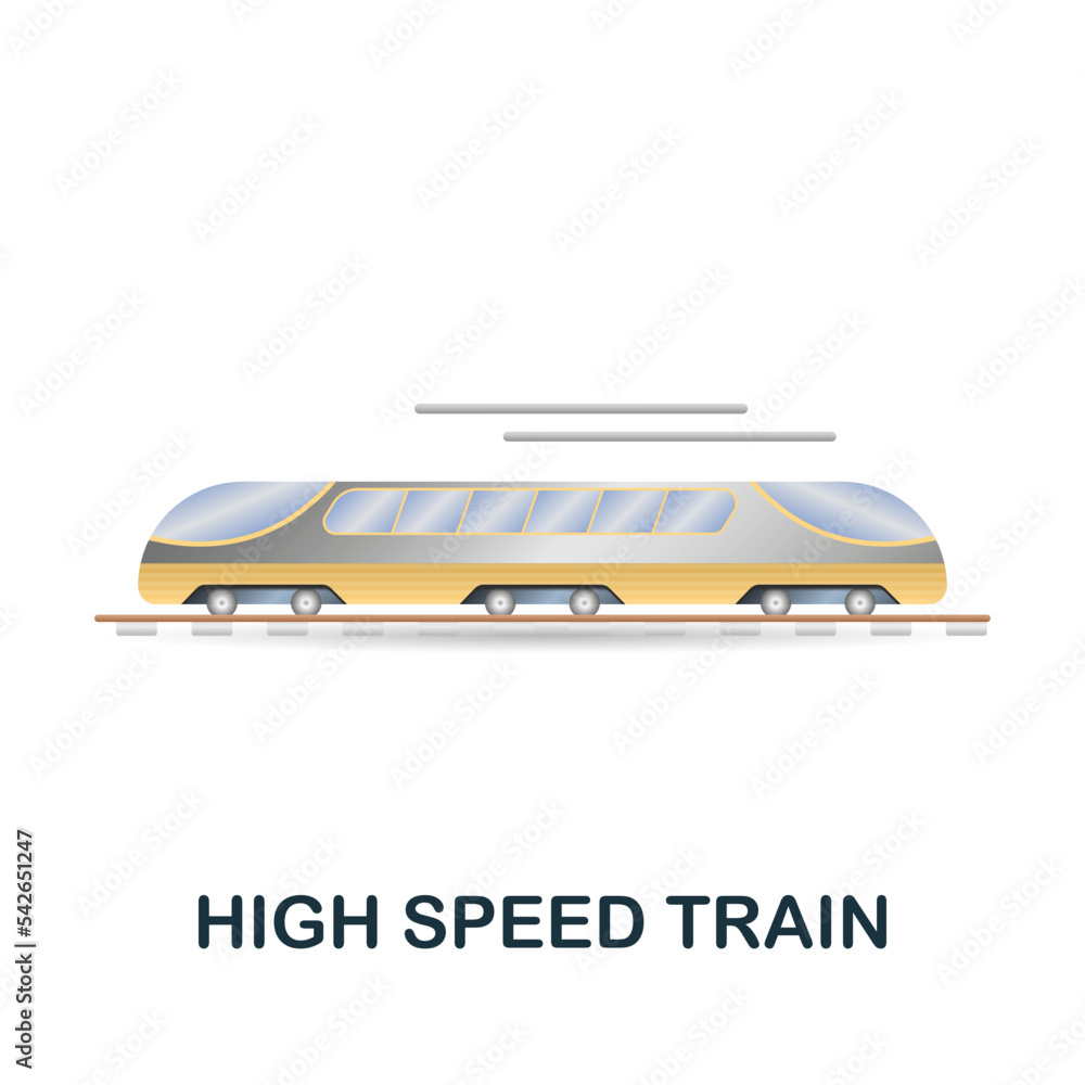 High Speed Train icon. 3d illustration from smart city collection ...
