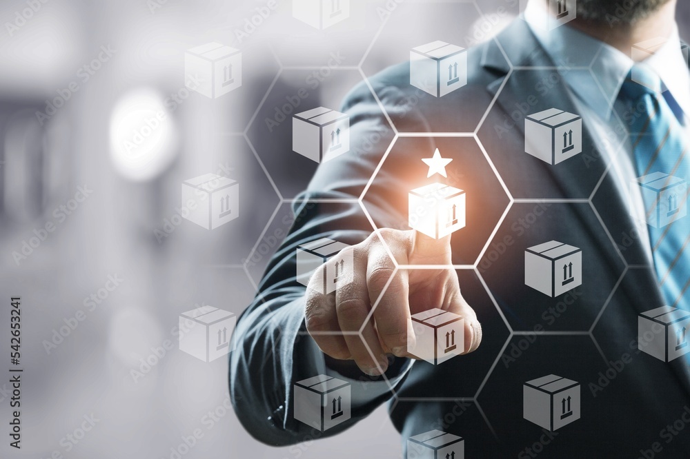 Business person with star infographic image Stock Photo | Adobe Stock