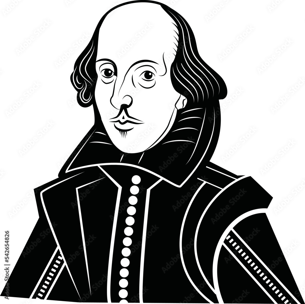 Shakespeare Portrait Black And White