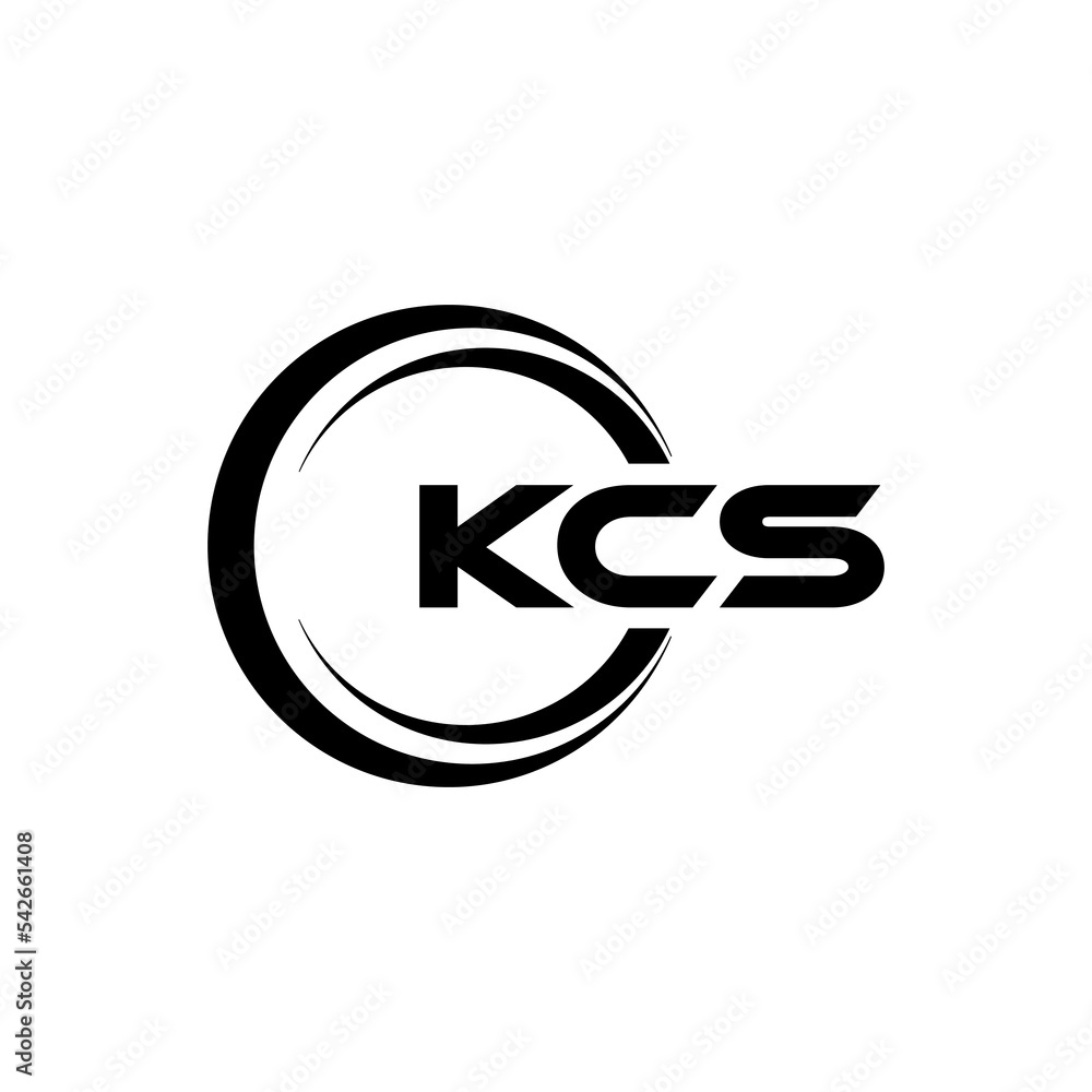 KCS letter logo design with white background in illustrator, cube logo ...