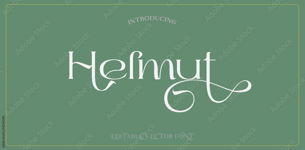 Helmut classic alphabet letters font template on green background ...